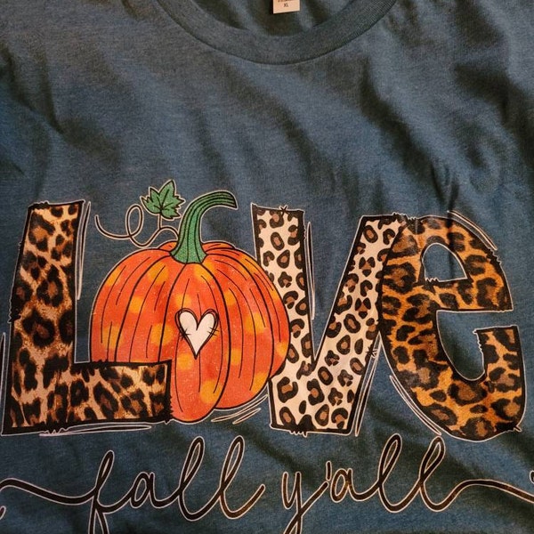 Love Fall Y'all Shirt, Leopard Print Fall Shirt, Thanksgiving,hello ...