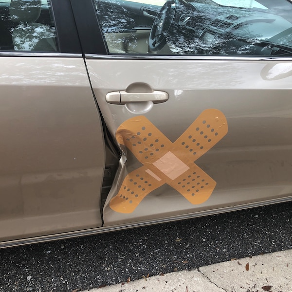 Bandage Car Dent Funny Decals Ouch Vinyl Sticker for Vehicle - Set of 2 ...