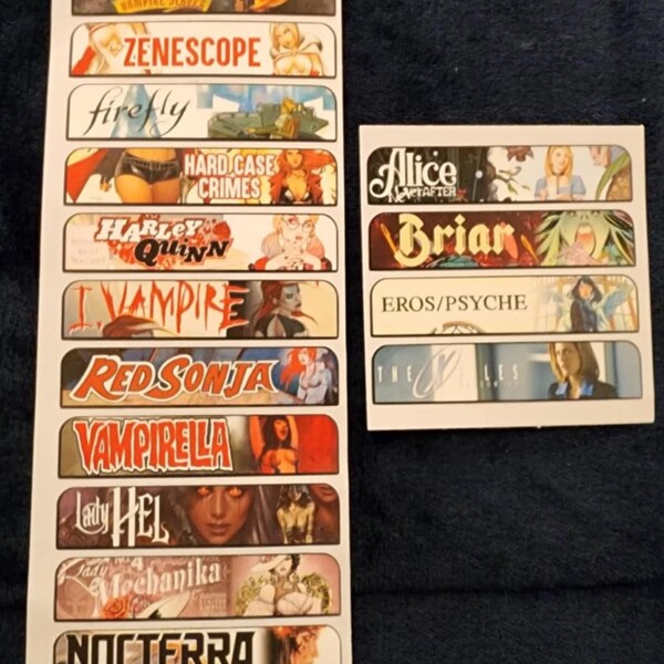 Custom Comic Books Divider Labels, Comic Labels, Comic Stickers ...