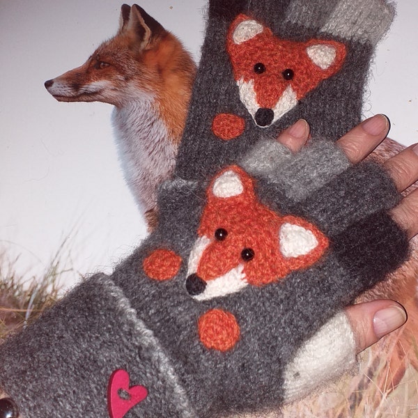 Handmade Gloves, Gloves, Gloves for Women, Gray Gloves, Wool Gloves ...