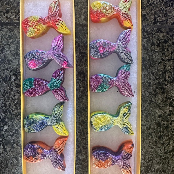 Mermaid Tail Crayons, Mermaid Crayons - Etsy