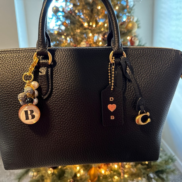 Lenora Dame Monogram Purse Charm - Etsy