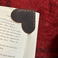 Personalized Premium Leather Heart Bookmark,custom Bookmark, Leather ...