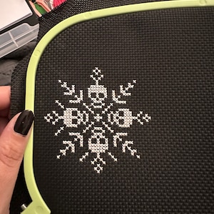 Gothic Snowflake Set Cross Stitch Pattern Modern, Macabre, Christmas ...