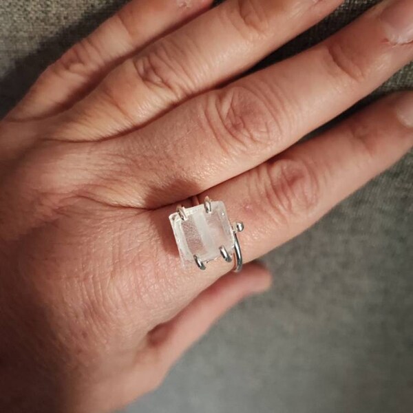 Beautiful Sky Aurora Opal Ring , 925 Sterling Silver Ring , Texture ...