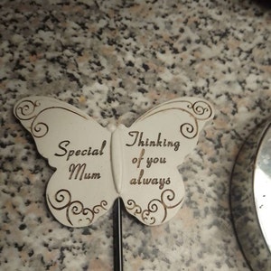 Grandad Memorial Black Gold Resin Memorial Lily Heart Stick Stake ...