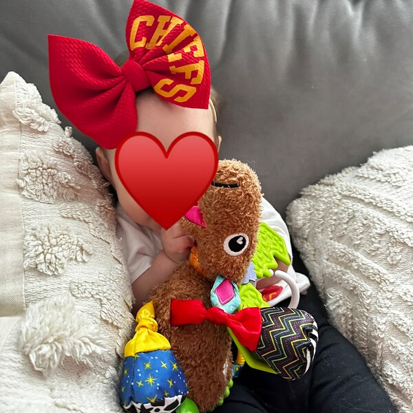 KC Chief Bows Kansas City Chiefs Clip or Nylon OR Custom NFL Team Bow ...