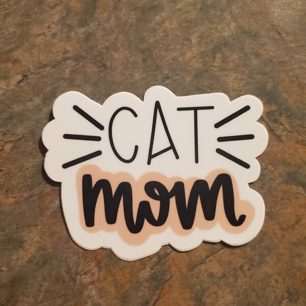 Cat Mom Sticker | Gift for Cat Moms | Cat Lady Life | Cat Mom Life - Etsy