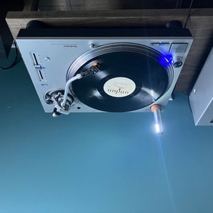 Long Brass LED Light for High Platter Vinyl Record Players Rechargeable ...
