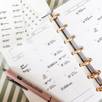 ARCH HEADERS PLANNER Stickers Transparent Stickers Functional Planner ...
