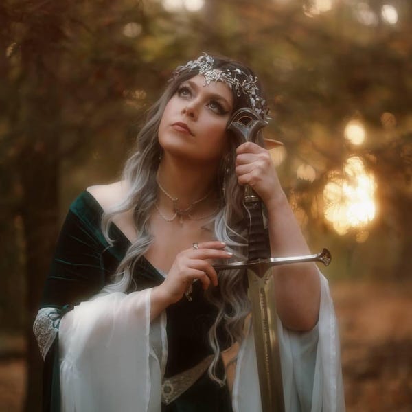 Triple Moon Goddess Woodland Tiara With Draping Side Chains - Etsy