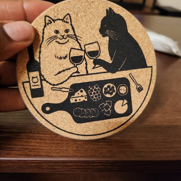Cat Pairings Coaster Set - Etsy