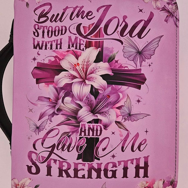 Personalized Christian Art Bible Cover, Custom Lord Stood With Me Bible ...