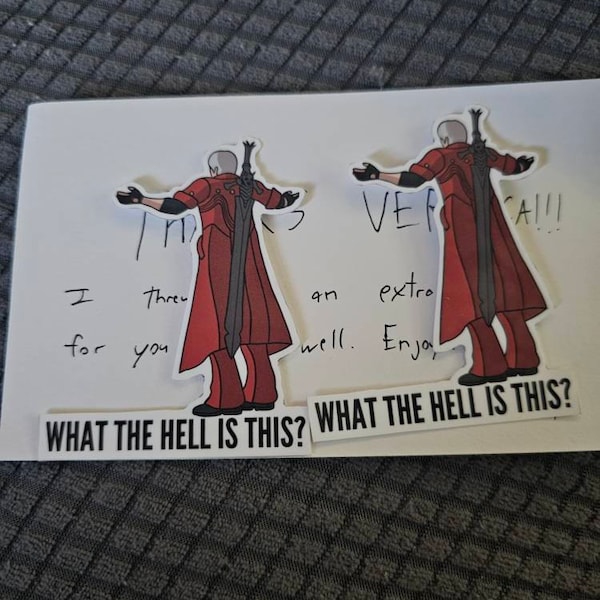 Dante Devil May Cry Meme Sticker Funny Waterproof Glossy Decal Laptops ...