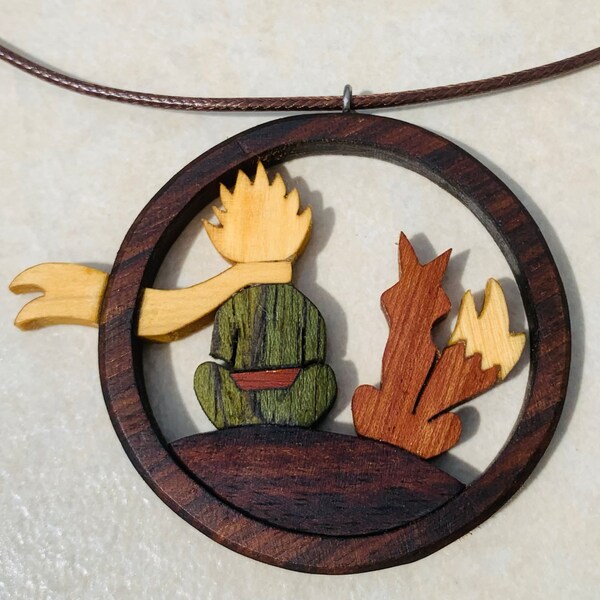 Little Prince Necklace Wooden Little Prince Handmade Little Prince ...