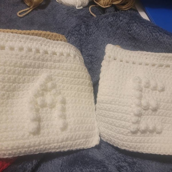 UPPER CASE Alphabet Letters A-Z Crochet Pattern With Bonus Heart Symbol ...