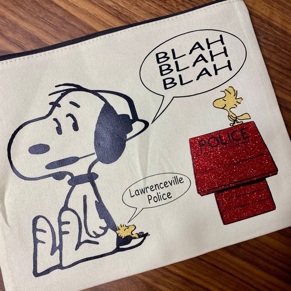 Snoopy Woodstock Peanuts Police 911 Dispatcher Headset Pouch Case Cover ...