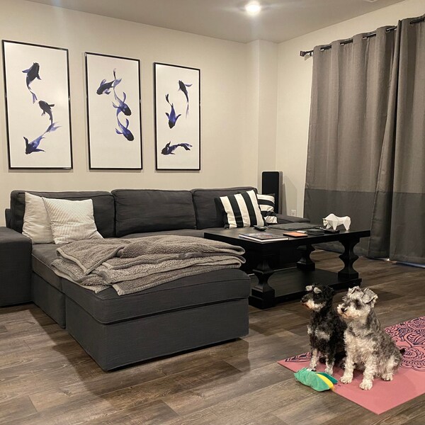 Blue Swim Three Panel by Jess Engle | Wall Art - Etsy