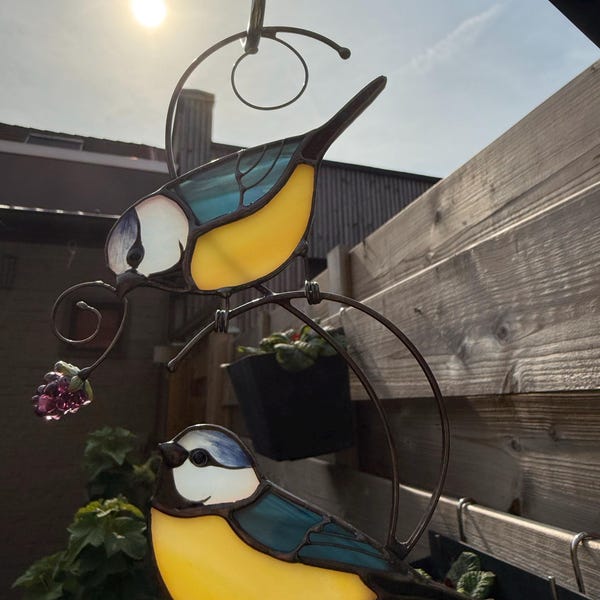 Carolina Wren Stained Glass Window Hanging Bird Decor Best Friend ...