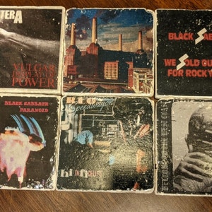 Album Cover Coasters, Handmade, Custom, Music Lover Gift, Musicians ...