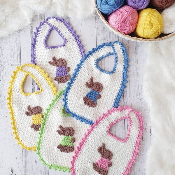 CROCHET PATTERN for the Pixie Rabbit Applique Crochet Applique Sewing Design Flat Cotton Tail ...
