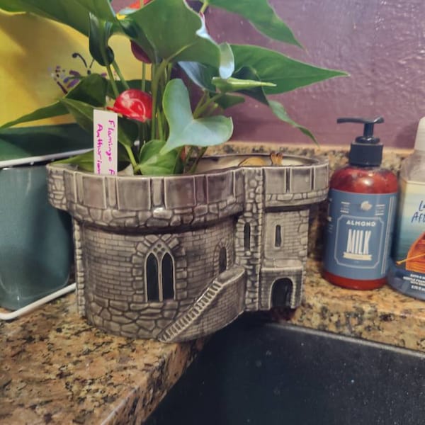 Handmade Ceramic Castle Turret Planter: Fantasy Home Decor (9x4.5 Inch ...