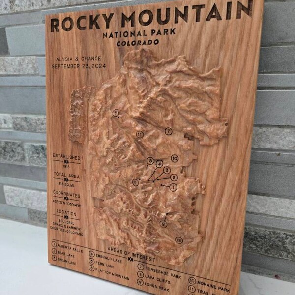 Grand Teton National Park Model, Topographical Carve of the Tetons Made ...