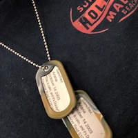 Steel US Army Dog Tag ID Set, Personalised & Embossed With Chains and ...