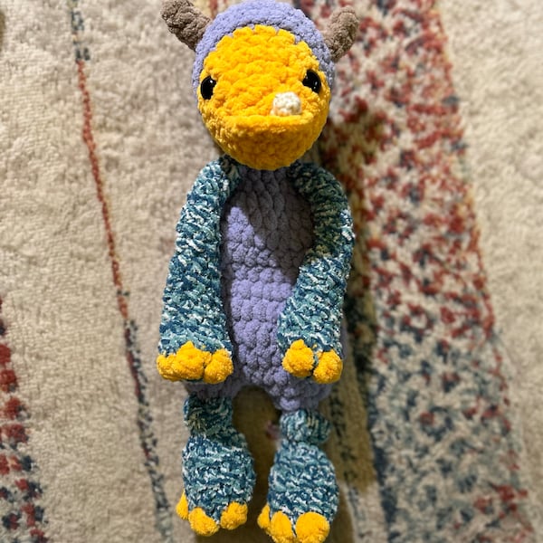 Big + Little Maven Monster Knotted Lovey — Crochet Monster PATTERN - Etsy