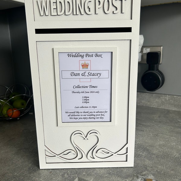 Large Lockable White Wedding Card Post Box - Fully Assembled Wedding ...