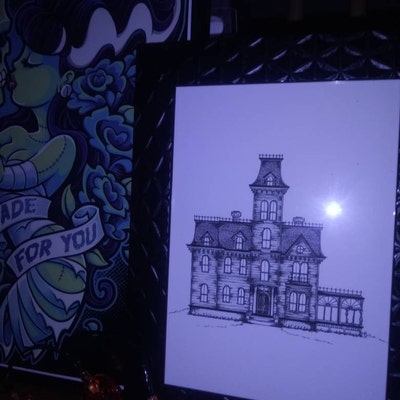 The Addams Family Mansion Wall Art Print - Etsy UK