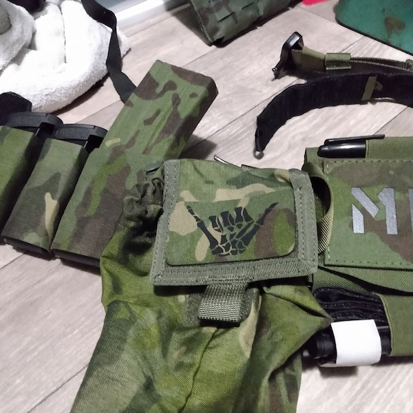 Union Jack Flag With Three Text Lines Custom Your Own Text Lasercut Patch Customized IR Combat ...