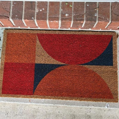 Spring Flowers Coir Doormat, Floral Front Door Decor, Floral Door Mat ...