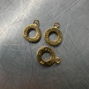 14K Solid Gold Snap-on Large 7.2x3.0 Mm Pendant Bail Solid - Etsy