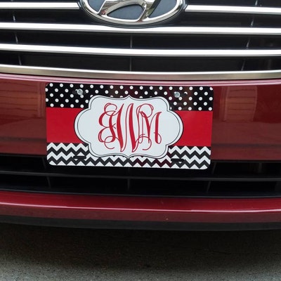 Personalized Monogrammed License Plate Car Tag, Monogram License Plate ...