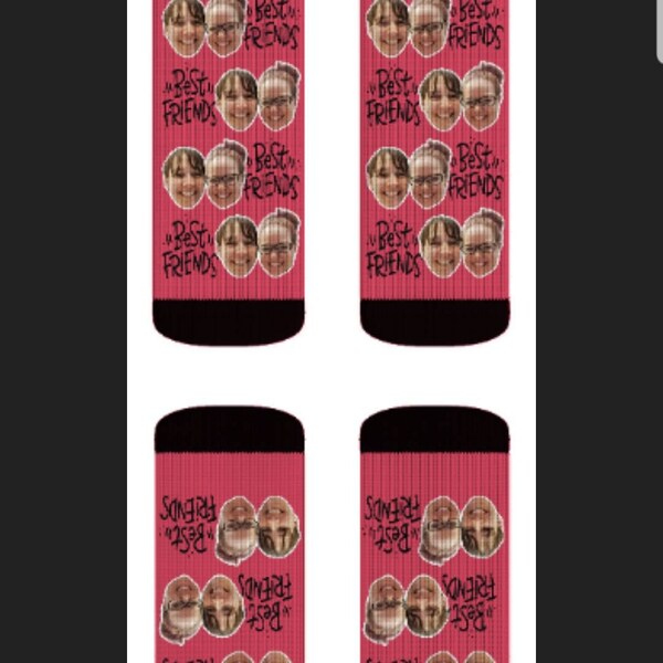 Bff Custom Gifts, Custom BFF Face Sock, Best Friend Socks, BAE Socks ...