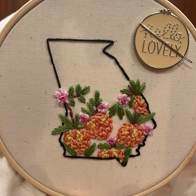 Georgia State Embroidery Pattern Instant Digital Download PDF ...
