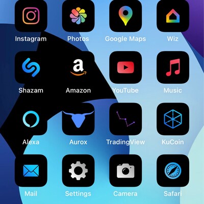 Ios Icon Pack for iPhone 350 Icons Gradient Icons Custom Aesthetic App ...