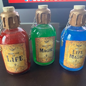 The Legend of Zelda Red, Green and Blue 3 Potion Bundle Inspired by the ...