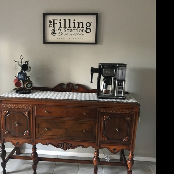 Coffee Bar Sign- Filling Station - Coffee Lover Gift - Coffee Shop ...