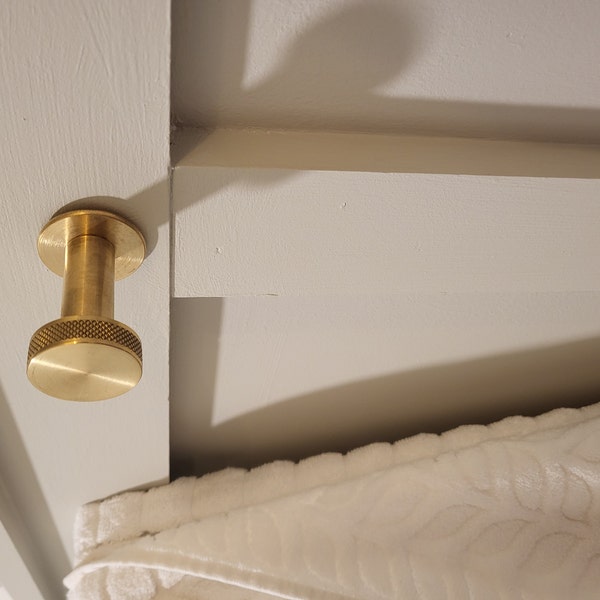 Solid Brass Hook • Heavy-duty Wall Hooks • Brass Home Decor • Brass ...