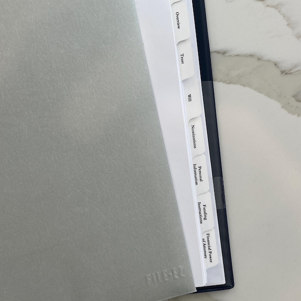 Custom Binder Divider Tabs With/without Three Hole Punch: Set of 5, Set ...