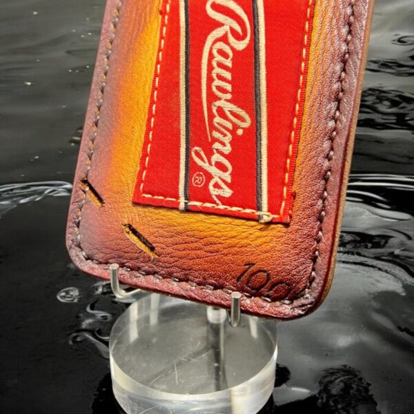 Leather Four Pocket Baseball Bifold Wallet Repurposed From a Vintage ...