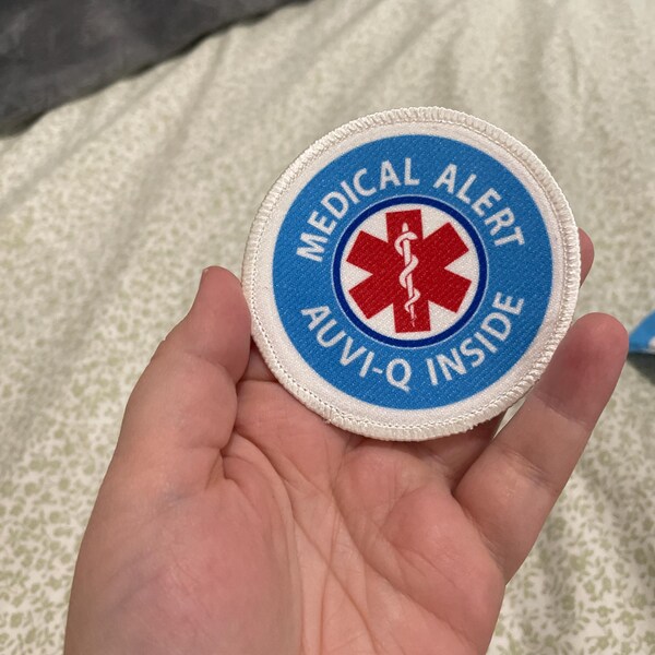 Emergency Information Inside Patch Medical Alert Symbol Cross | First ...