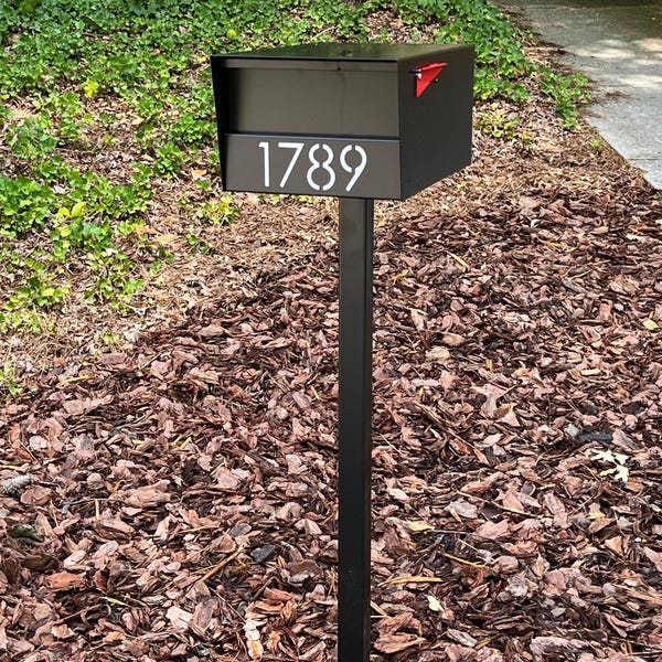 Black Dexter XL Modern Mailbox - Custom Curbside Mid Century Modern ...