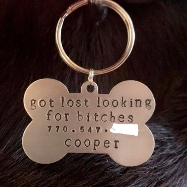 Single Sided Dog ID Tag: "got Lost Looking For..." - Etsy