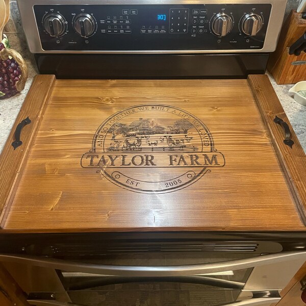 Custom Handmade Stovetop Covers | Noodleboards | Personalized Designs ...