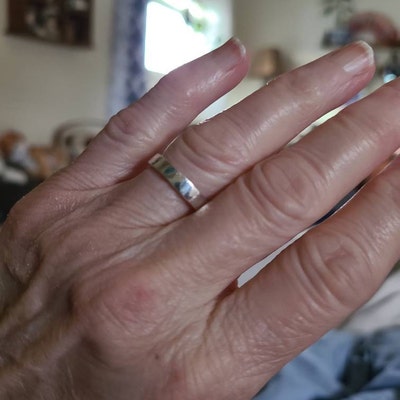 Personalized 3mm Sterling Silver Ring, Inside Engraved Ring, Secret ...