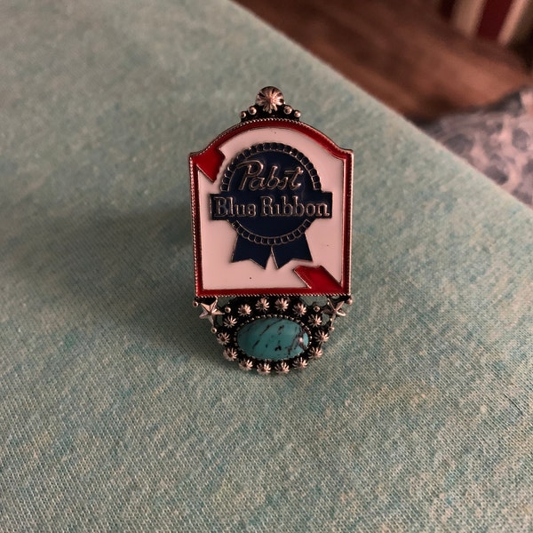 Turquoise Beer Logo Ring - Etsy
