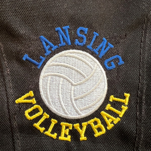 Volleyball Embroidery Design. Volleyball Filled Stitch. Mini Volleyball ...